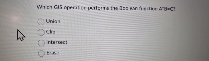 High Quality SOLUTION Which GIS operation performs the Boolean function ...