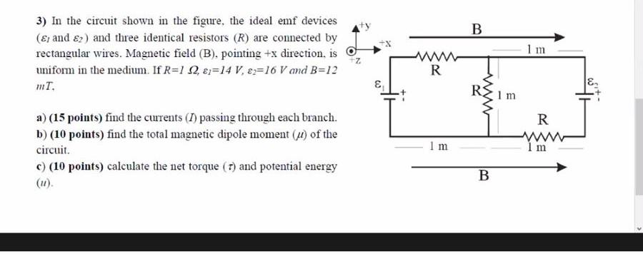Solved B 3) In the circuit shown in the figure, the ideal | Chegg.com