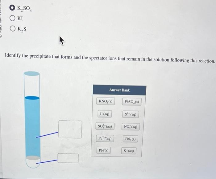 Solved Identify the precipitate that forms and the spectator | Chegg.com
