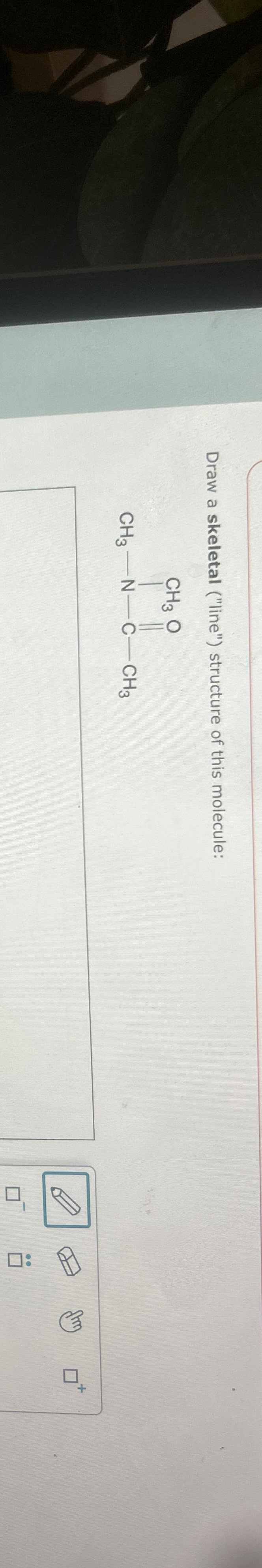 Solved Draw a skeletal ("line") ﻿structure of this molecule: | Chegg.com