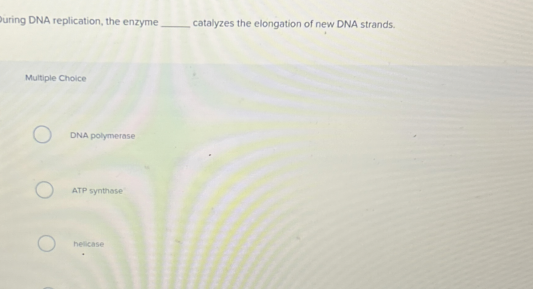 Solved uring DNA replication, the enzymecatalyzes the | Chegg.com