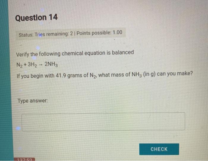 Solved Question 12 Status: Tries remaining: 21 Points | Chegg.com