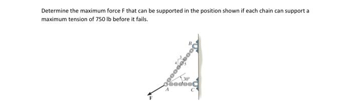 Solved Determine The Maximum Force F That Can Be Supported