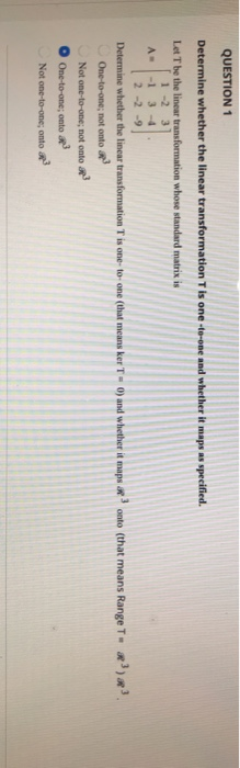 Solved As QUESTION 1 Determine whether the linear | Chegg.com