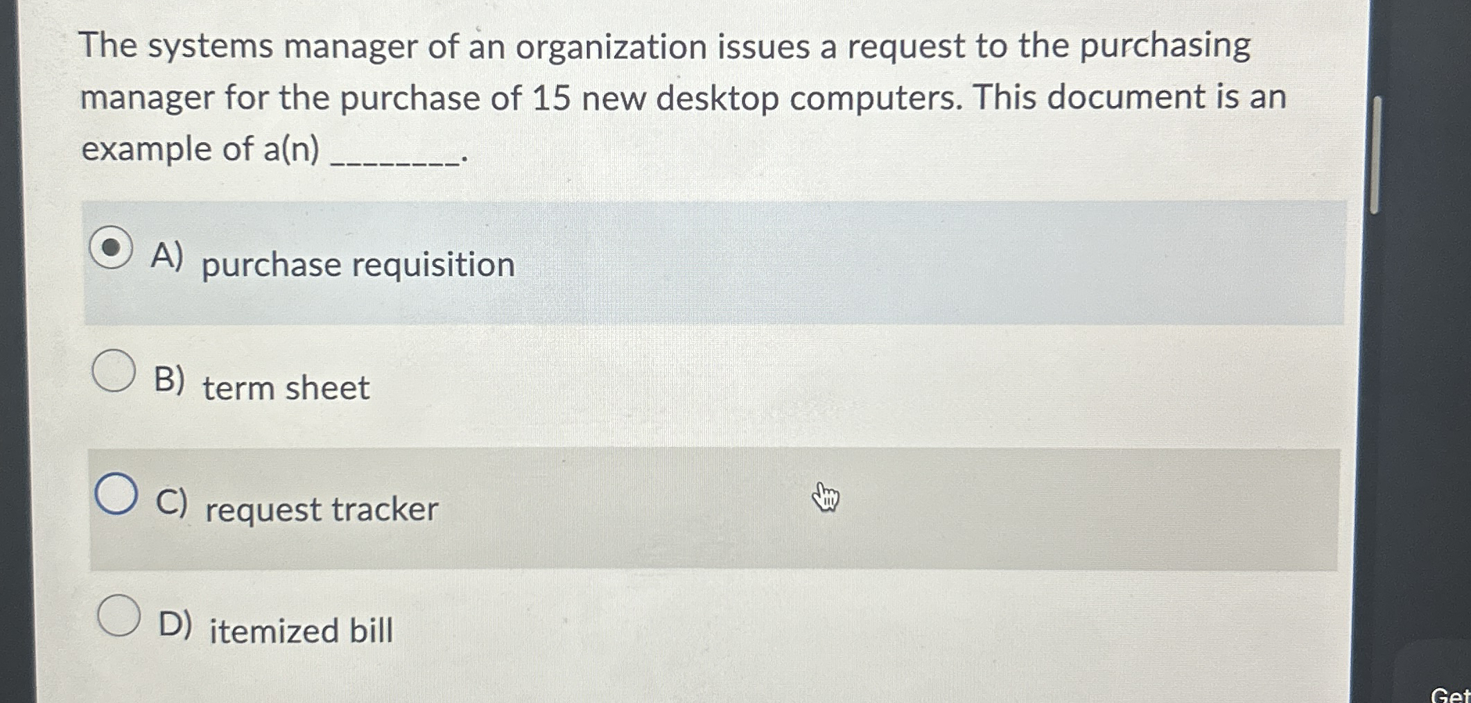 Solved The systems manager of an organization issues a | Chegg.com