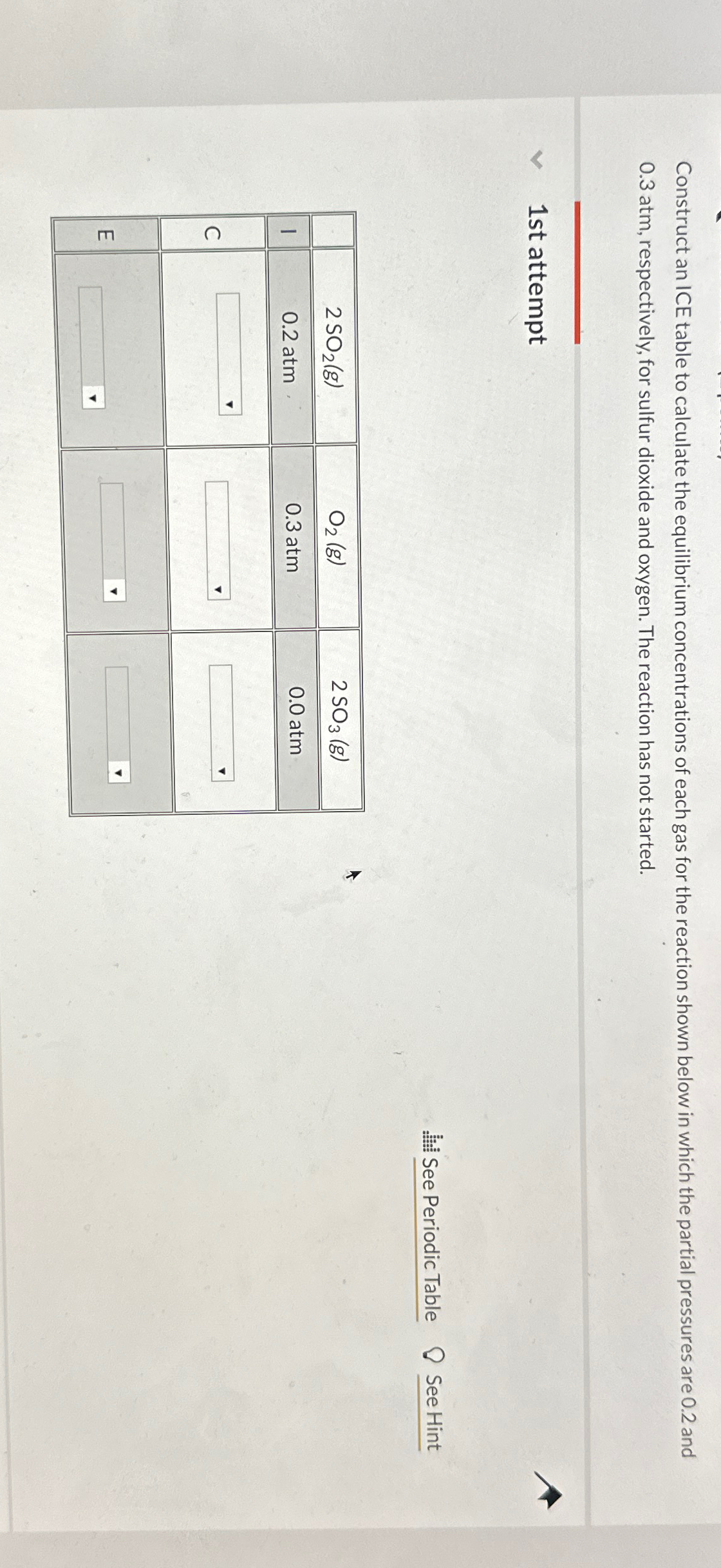 Construct an ICE table to calculate the equilibrium | Chegg.com