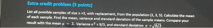 Solved Extra credit problem (5 points) List all possible | Chegg.com