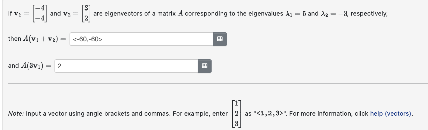 Solved Note: Input a vector using angle brackets and commas. | Chegg.com