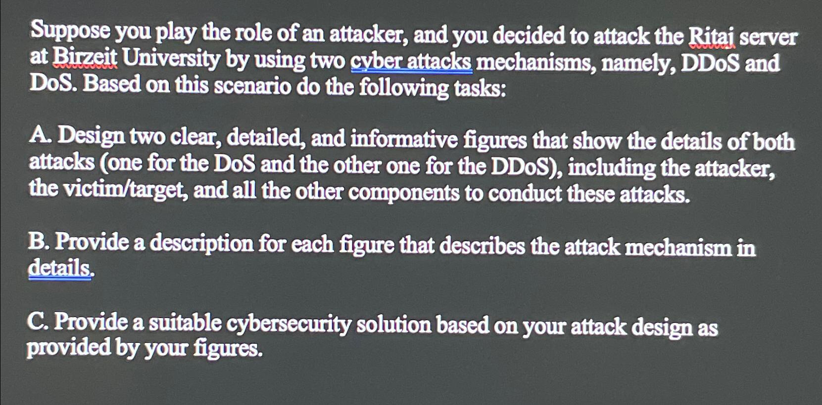 Solved Suppose you play the role of an attacker, and you | Chegg.com