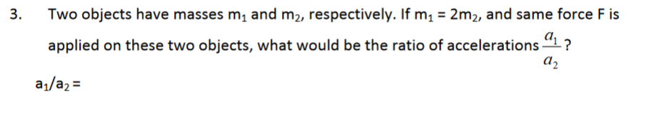 Solved Two objects have masses m_(1) ﻿and m_(2), | Chegg.com