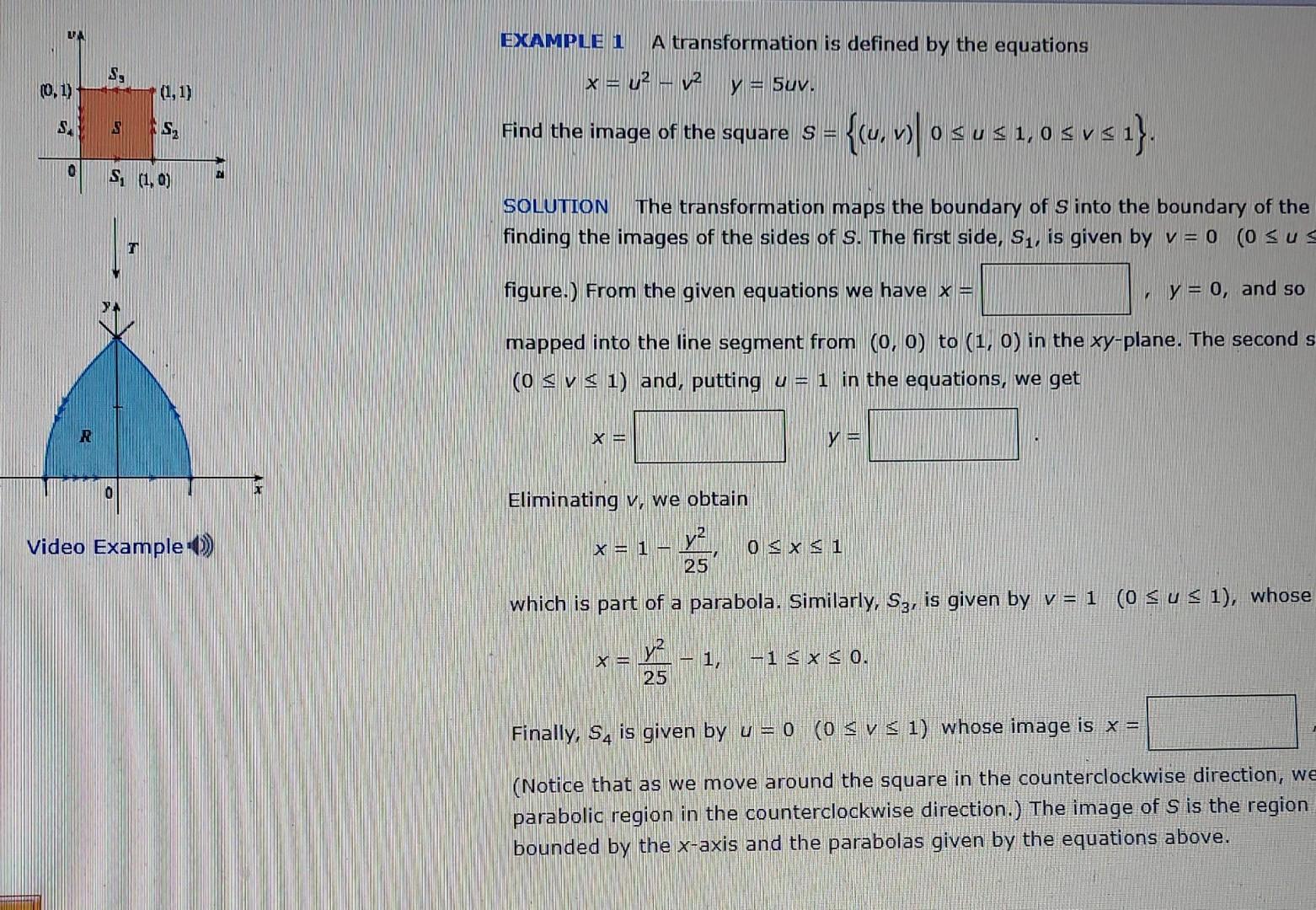 Solved EXAMPLE 1 A transformation is defined by the | Chegg.com