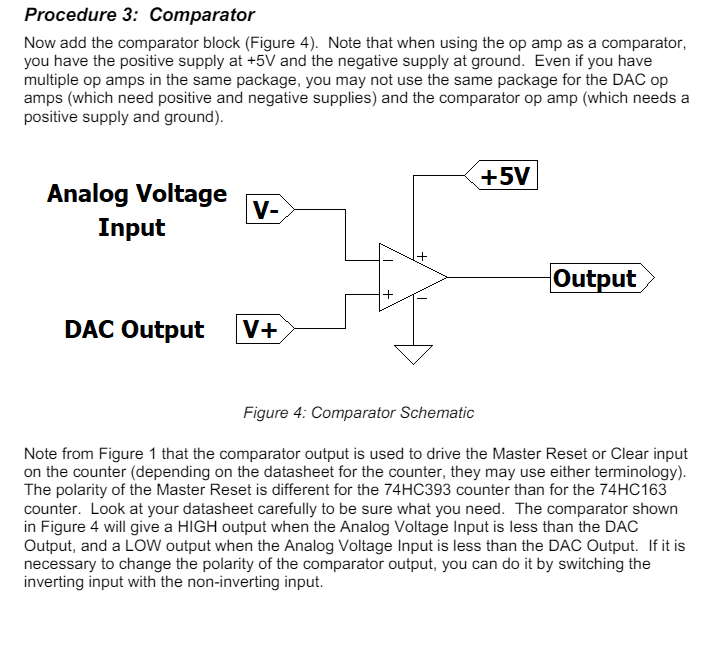 Procedure 3: ComparatorNow add the comparator block | Chegg.com