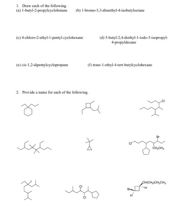 Solved 1. Draw each of the following. (a) | Chegg.com