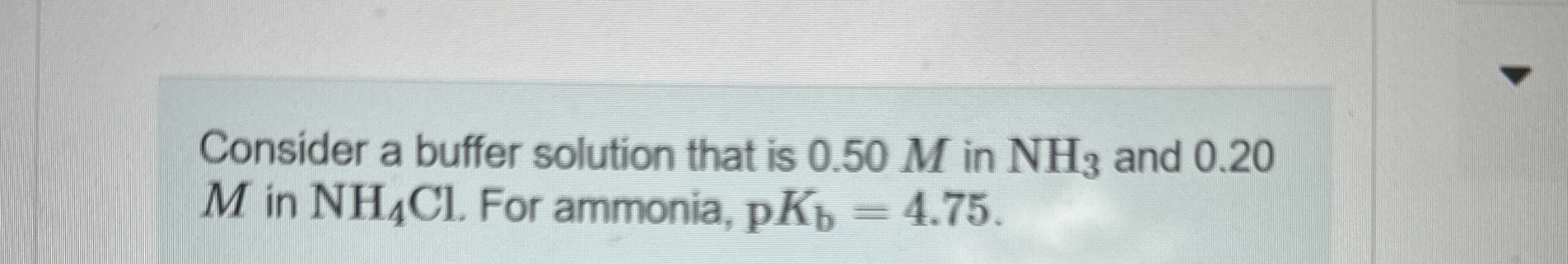 Solved Consider a buffer solution that is 0.50 ﻿M in NH3 | Chegg.com