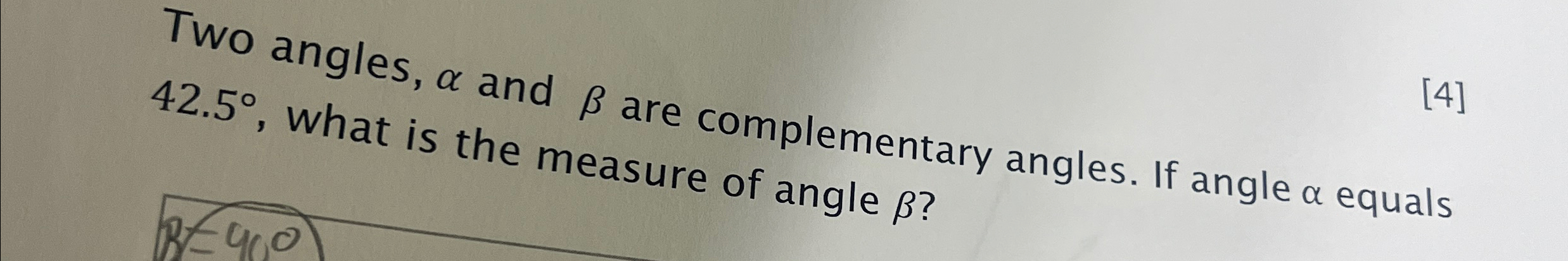 Solved Two angles, α ﻿and β ﻿are complementary angles. If | Chegg.com