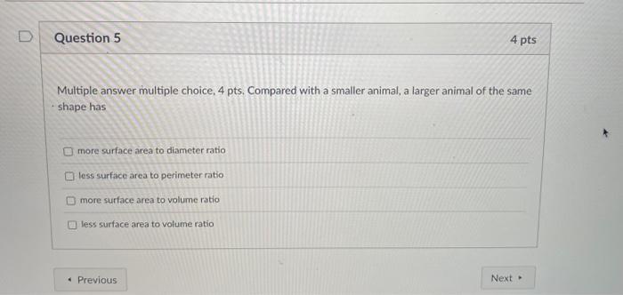 Solved Multiple answer multiple choice, 4 pts. Compared with | Chegg.com