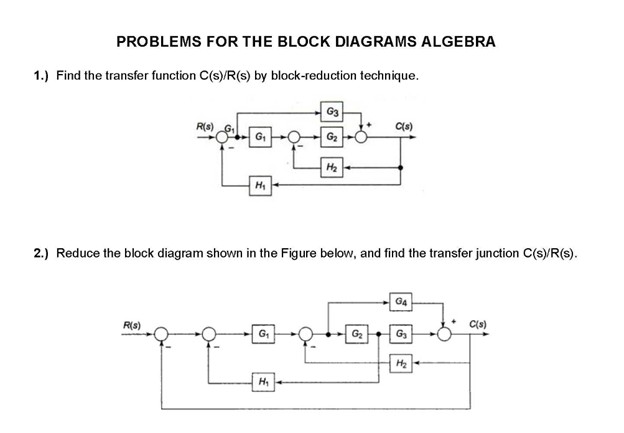 Solved PROBLEMS FOR THE BLOCK DIAGRAMS ALGEBRA1.CsR(s) by | Chegg.com
