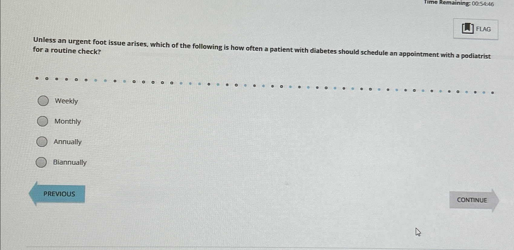 Solved Time Remaining: 00:54:46[区] ﻿FLAGUnless an urgent | Chegg.com
