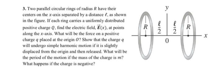 Solved 3. Two parallel circular rings of radius R have their | Chegg.com