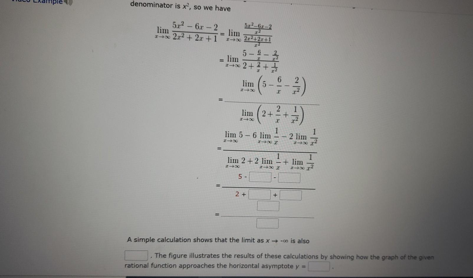 Solved EXAMPLE 3 stage. Evaluate the limit below and | Chegg.com