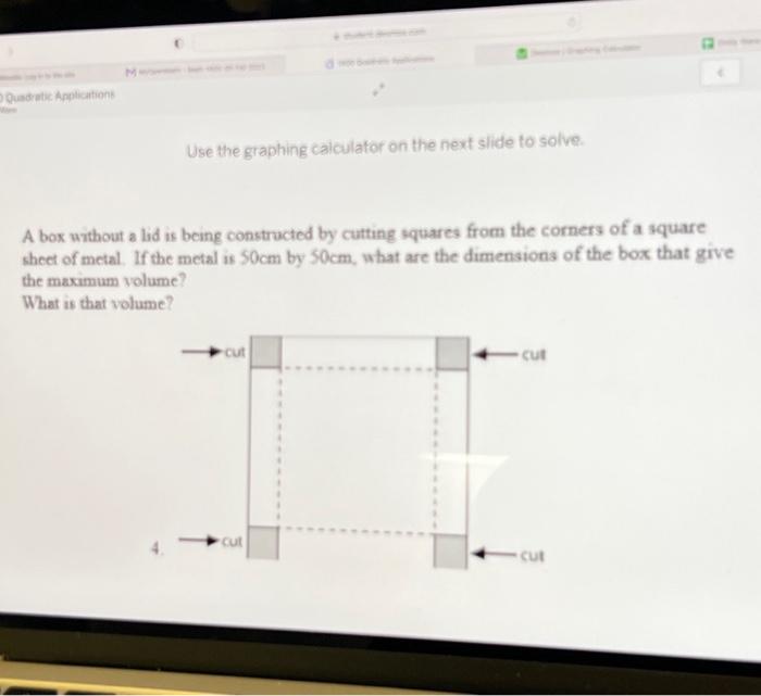 Solved Use the graphing calculator on the next slide to | Chegg.com