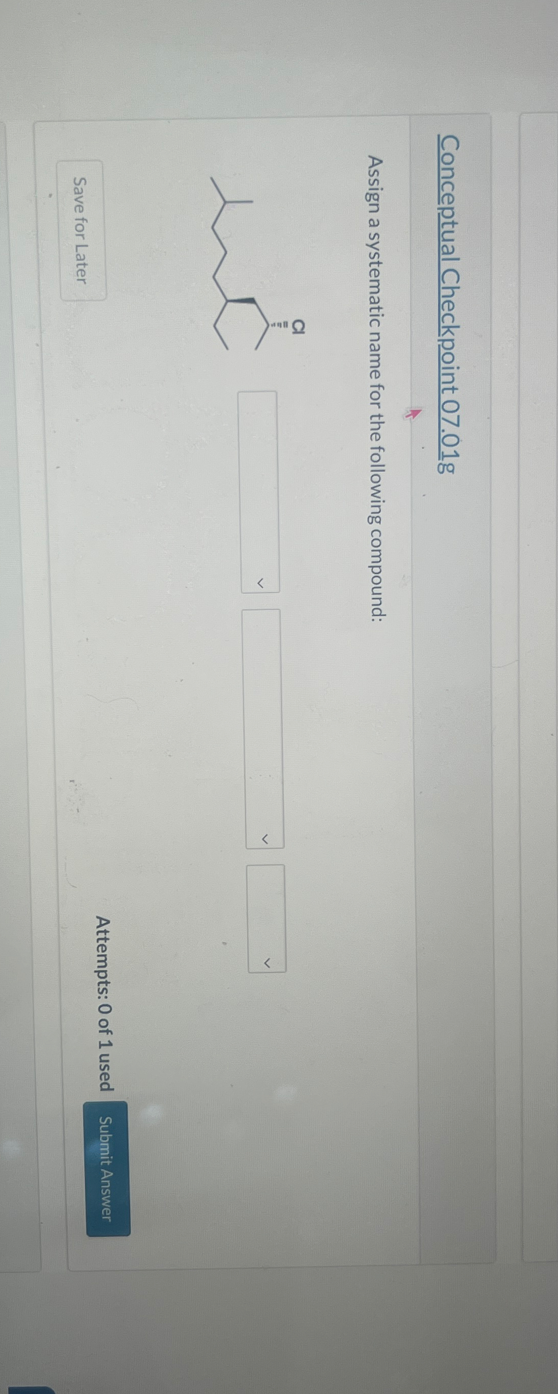 Solved Conceptual Checkpoint 07.01gAssign a systematic name | Chegg.com