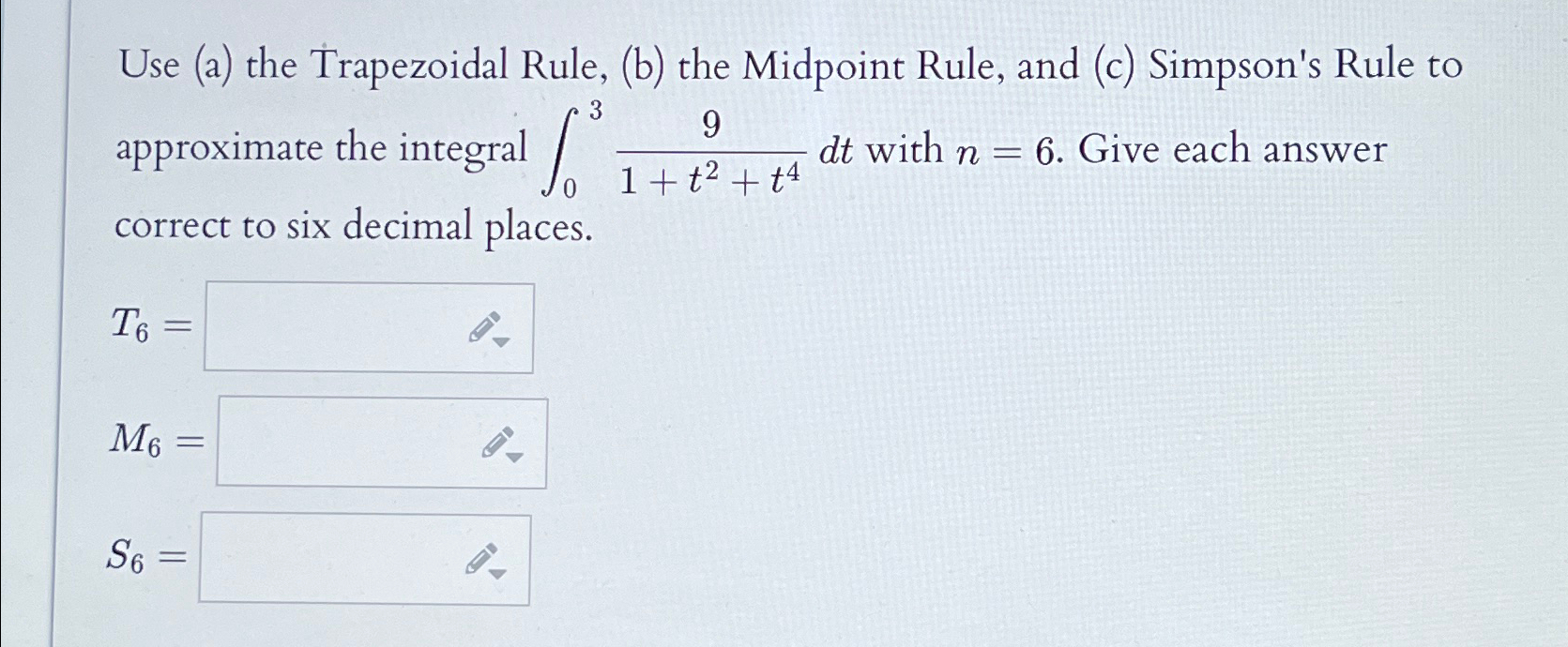 Solved Use (a) ﻿the Trapezoidal Rule, (b) ﻿the Midpoint | Chegg.com