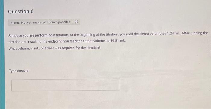 Solved Suppose you are performing a titration, At the | Chegg.com