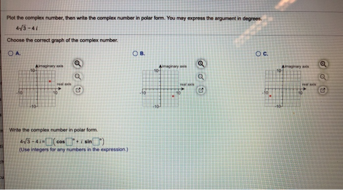 Solved Plot The Complex Number Then Write The Complex