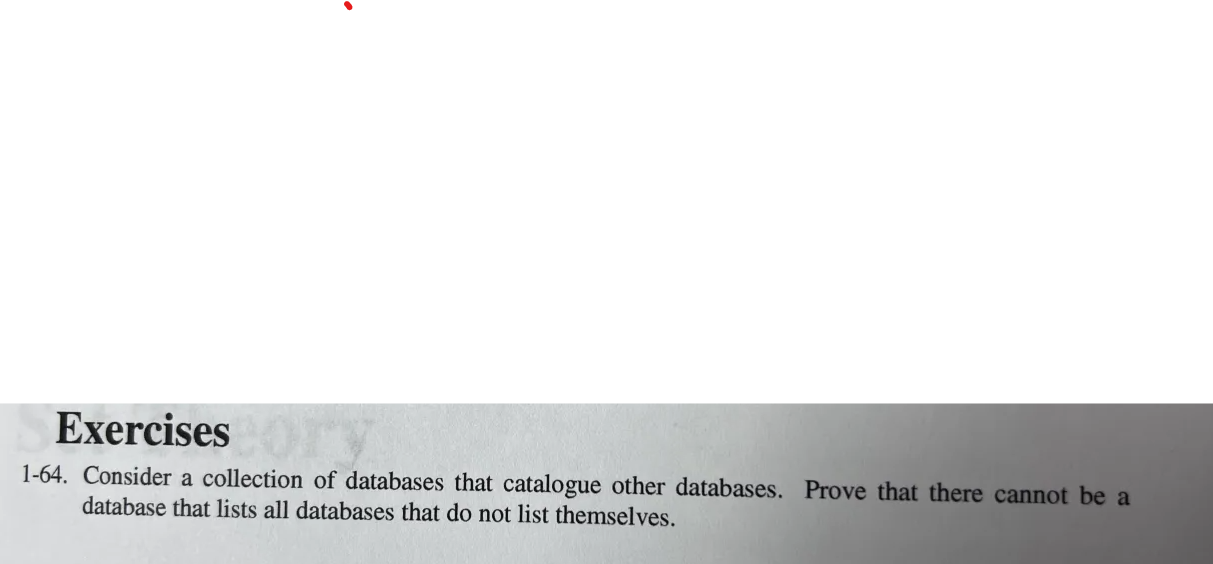 Solved Exercises1-64. ﻿Consider a collection of databases | Chegg.com