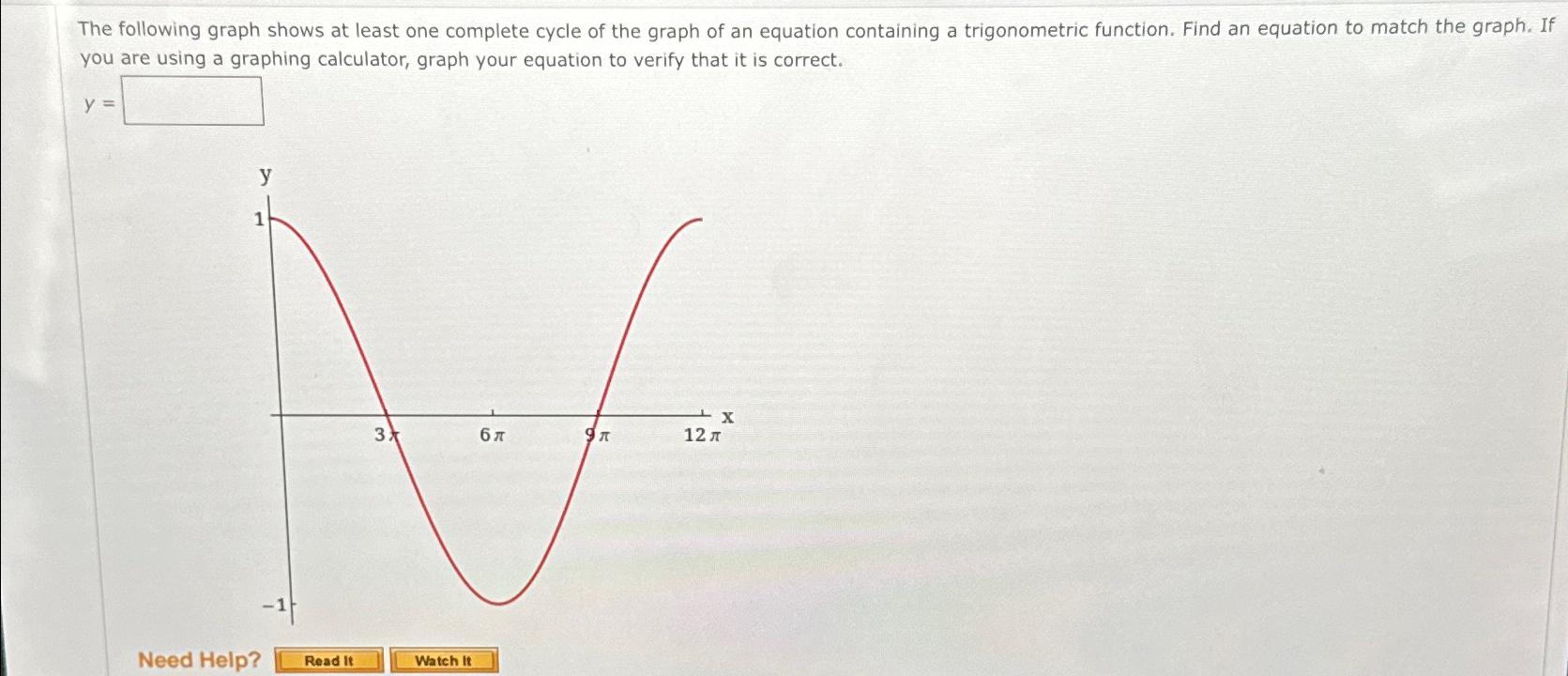 Solved The following graph shows at least one complete cycle | Chegg.com