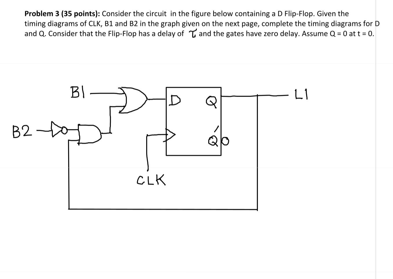 Solved Problem 3 (35 points): Consider the circuit in the | Chegg.com