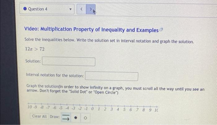 Solved Video: Introduction to Linear Inequality Graph each | Chegg.com