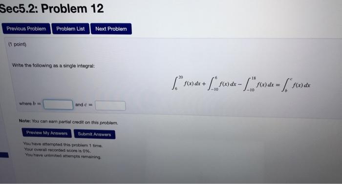 Solved Sec5.2: Problem 12 Previous Problem Probler List Next | Chegg.com
