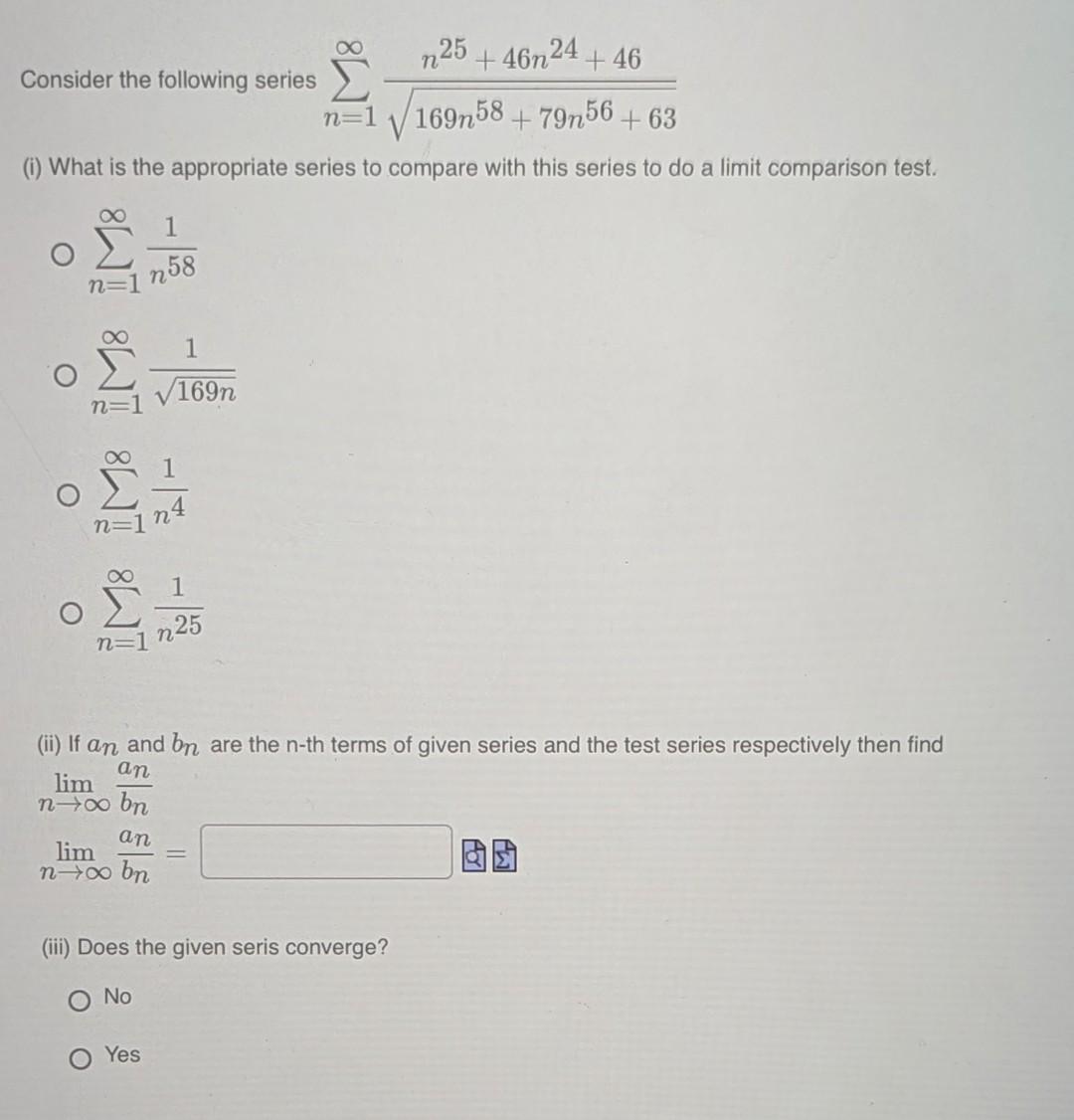 Solved Consider the following series | Chegg.com
