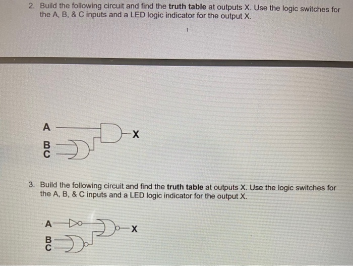 Solved 1. Build the following circuit and find the truth | Chegg.com