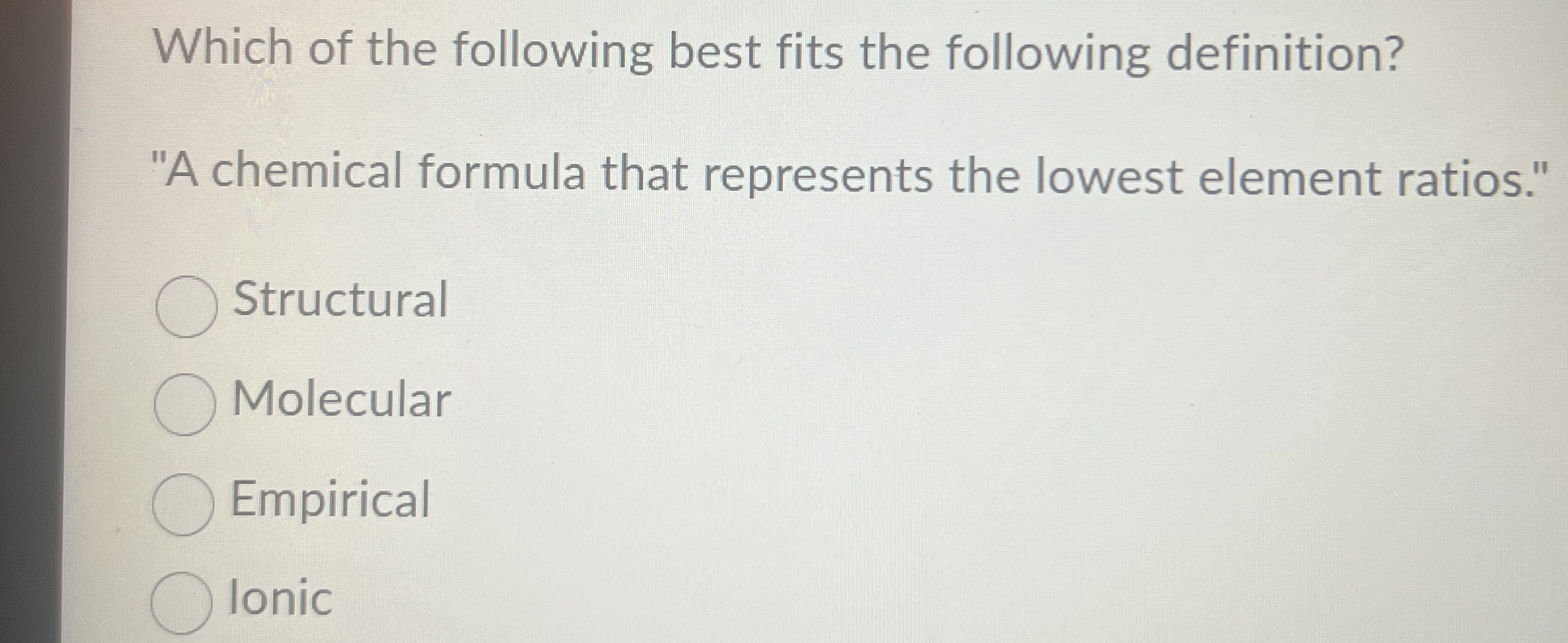 Solved Which of the following best fits the following | Chegg.com