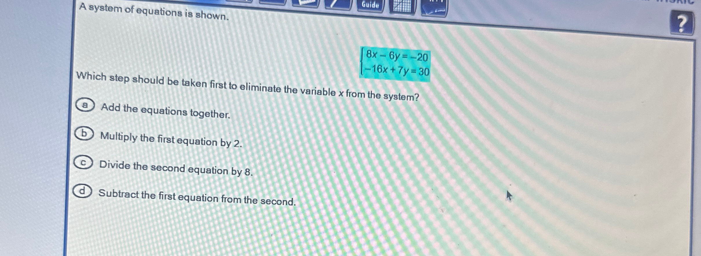 Solved A system of equations is | Chegg.com