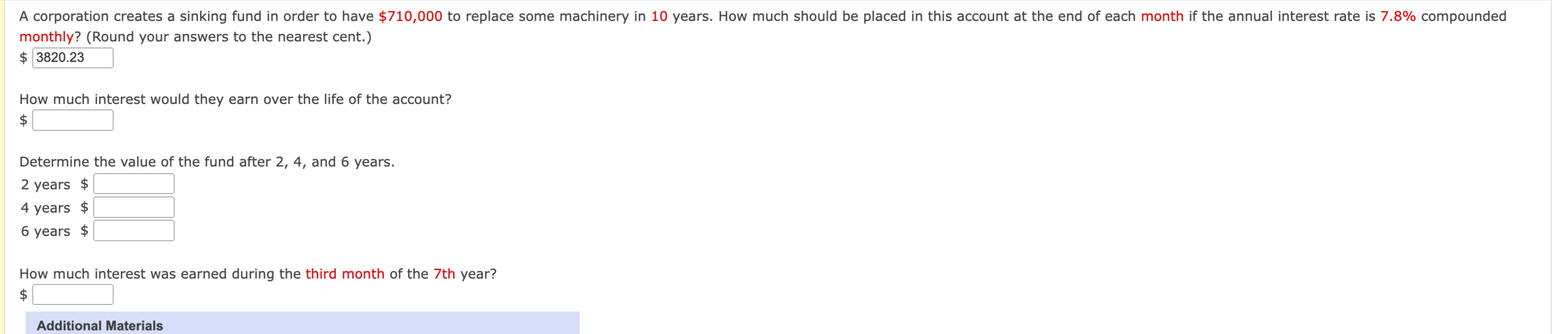 Solved monthly? (Round your answers to the nearest | Chegg.com