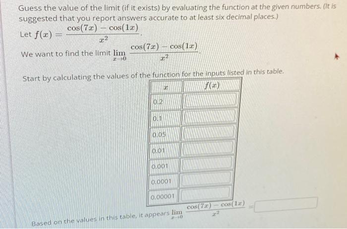 Solved Let f(x)=x2cos(7x)−cos(1x) We want to find the | Chegg.com
