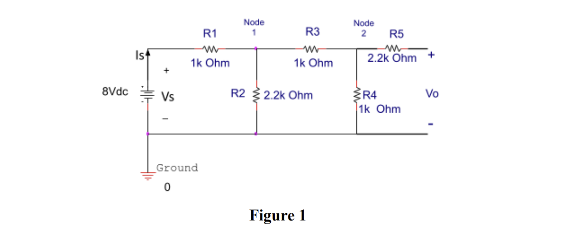 [Solved]: Pre-Lab: Figure 1 i. Perform Pspice simulations a