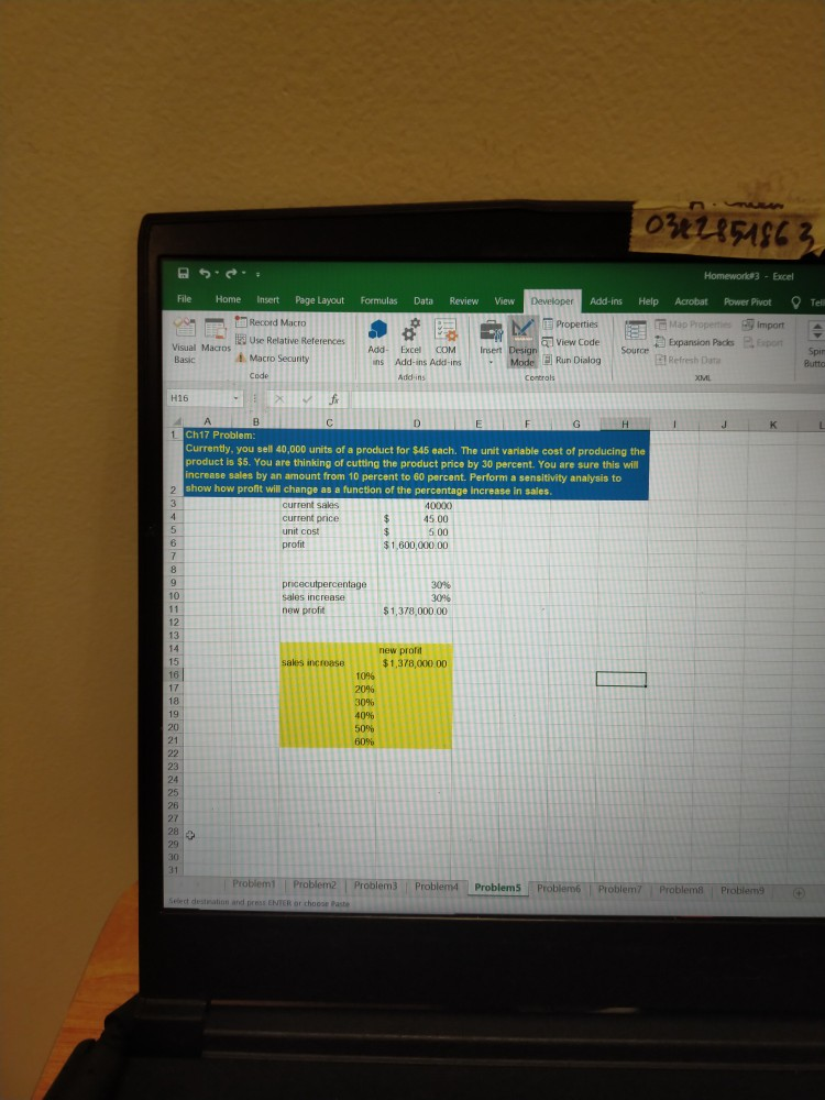 Solved 10362851863 Homework 3 Excel File Home Insert Page 4071