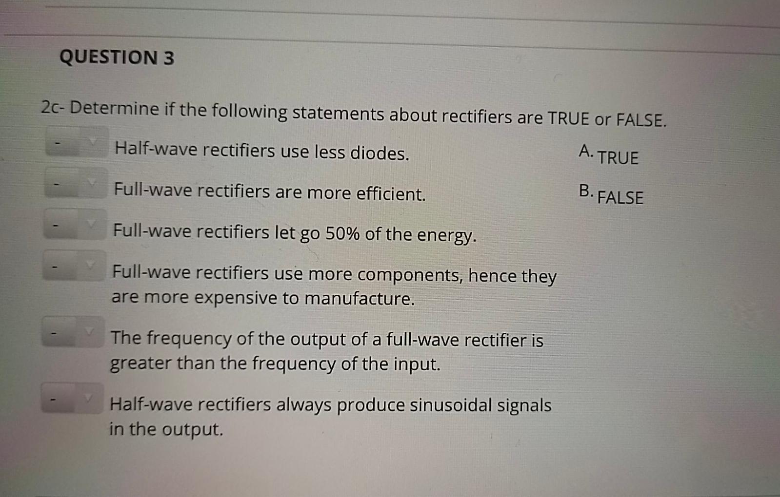 Solved QUESTION 3 2c- Determine if the following statements | Chegg.com