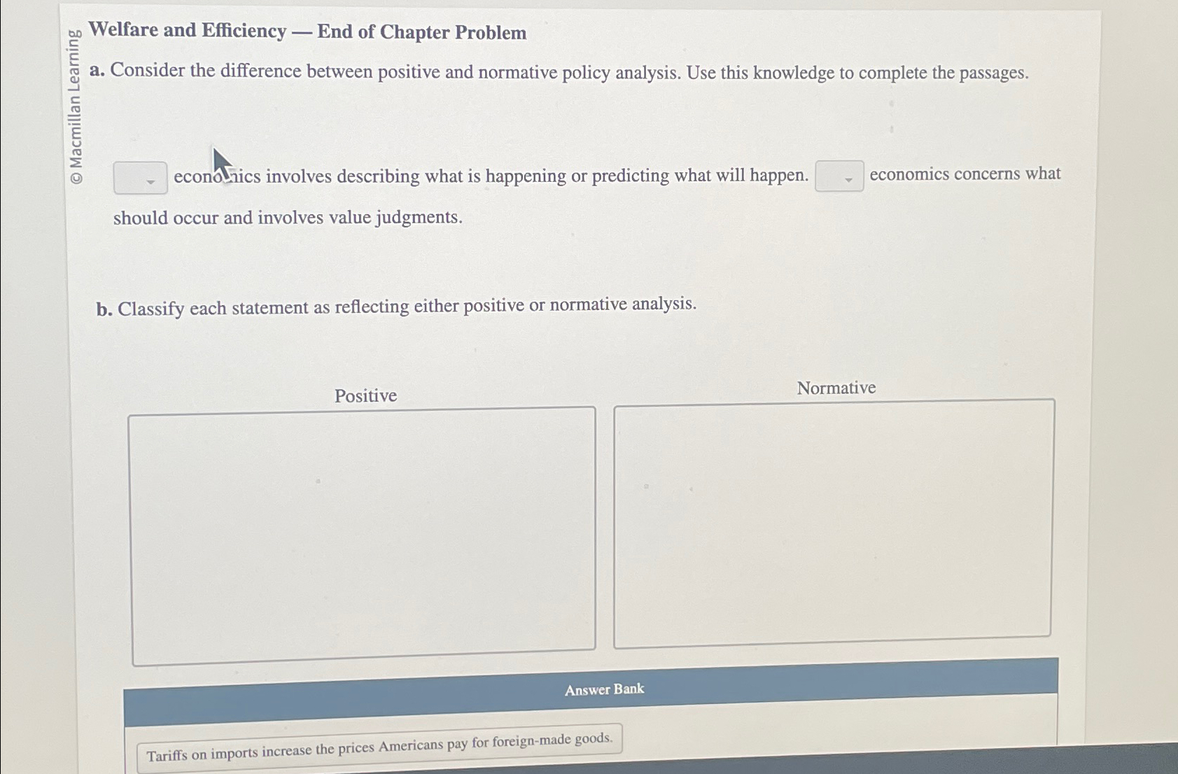 Solved Welfare and Efficiency — ﻿End of Chapter Problema. | Chegg.com