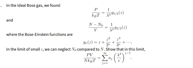 Solved In the Ideal Bose gas, we | Chegg.com
