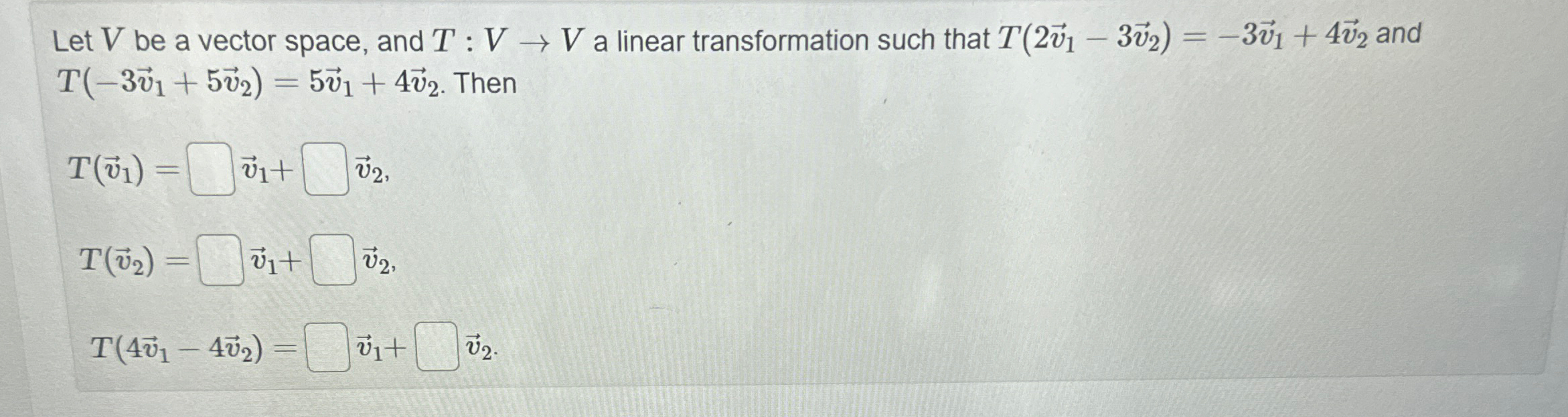 Solved Let V ﻿be a vector space, and T:V→V ﻿a linear | Chegg.com