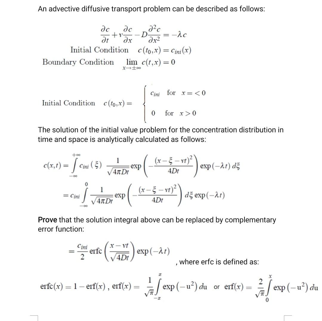 Solved Prove that the solution integral above can be | Chegg.com