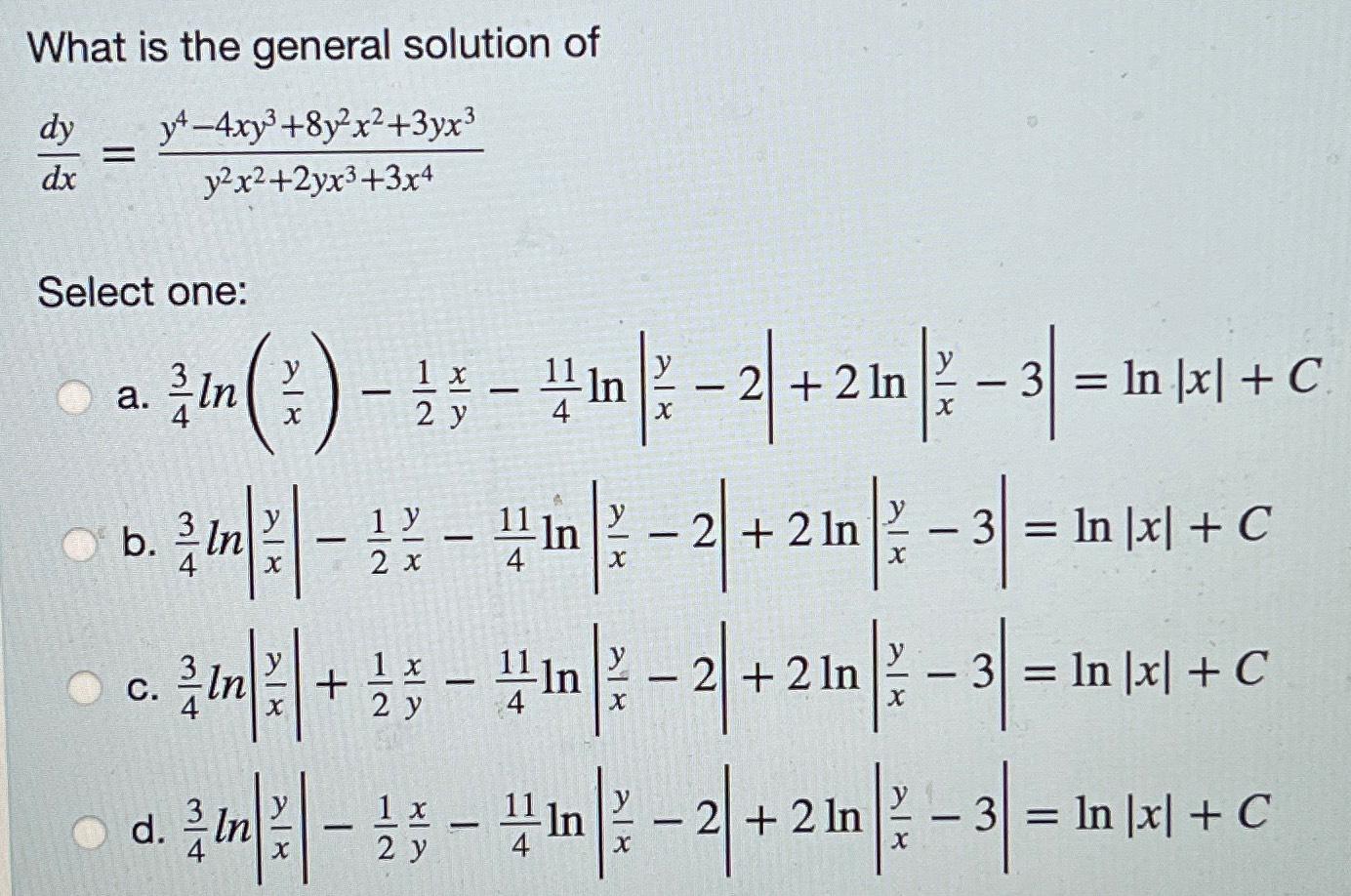 Solved What is the general solution | Chegg.com