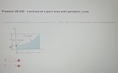Solved Problem 05.010 . ﻿Centroid of a plain area with | Chegg.com