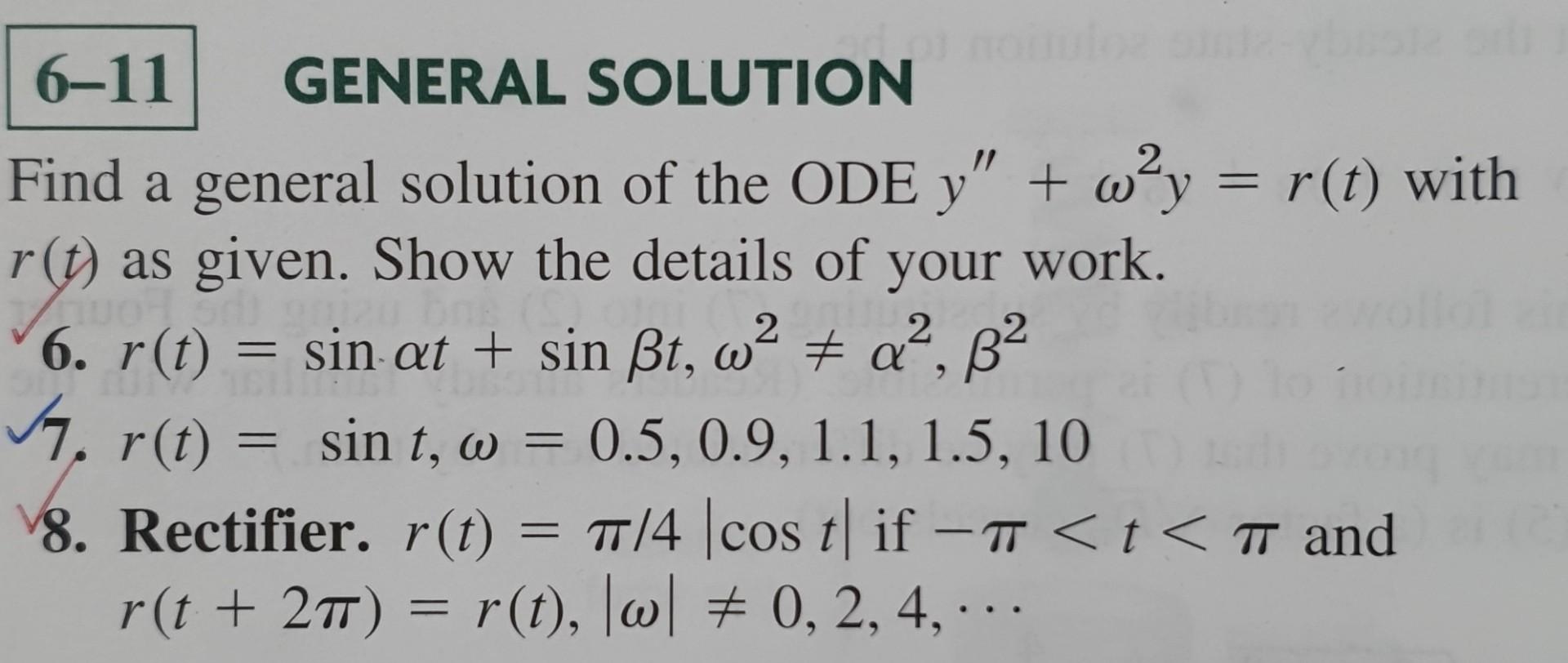 Solved 8 Rectifier R T π 4 Cos T If T